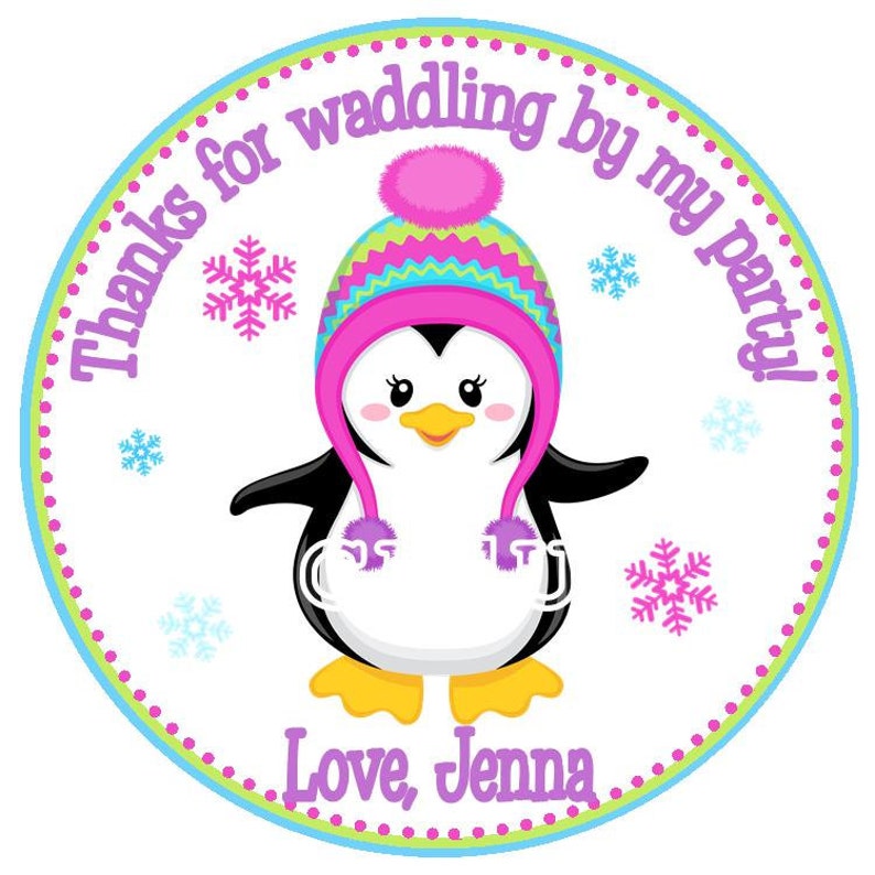 Pretty Penguin Favor/gift Tags for Girls - Etsy
