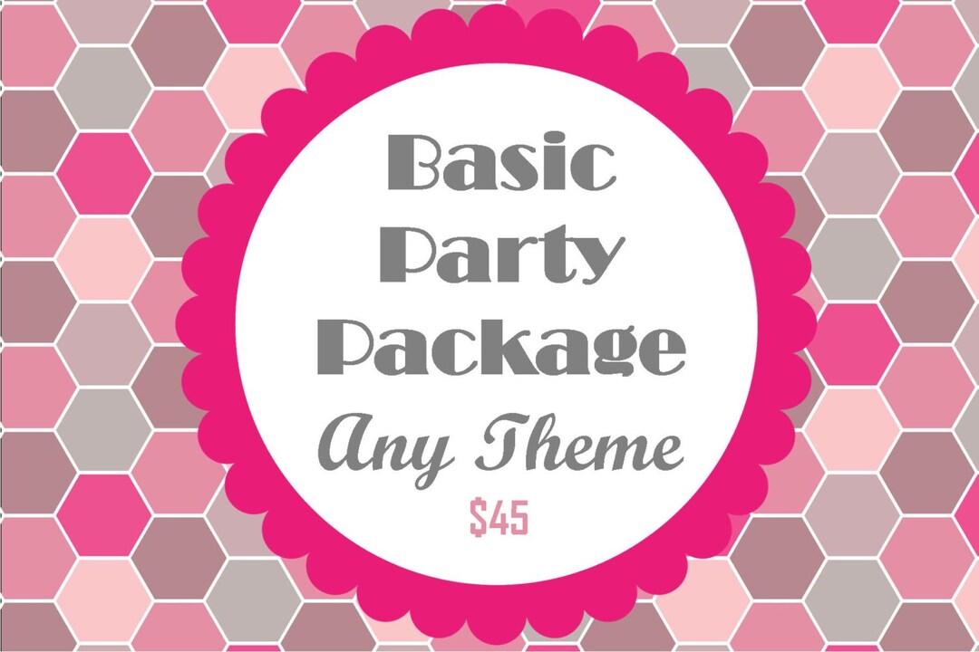 Basic Party Package ANY THEME From My Shop - Etsy