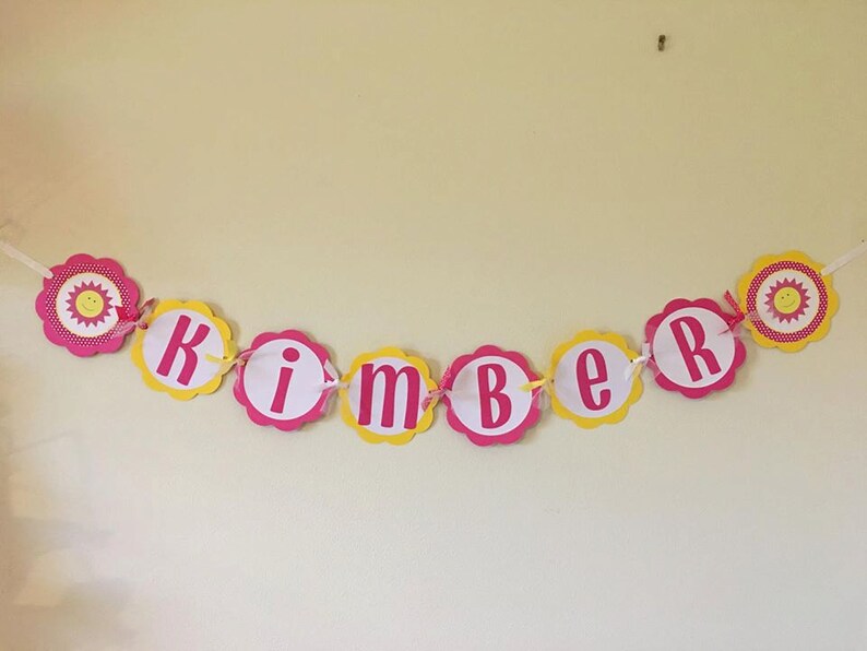 Happy Sunshine Name Banner - Etsy