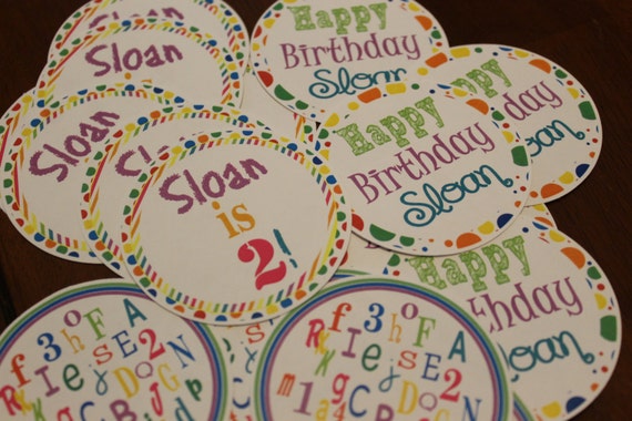 ABC 123 Theme Favor Tags by CustomParty4U | Catch My Party