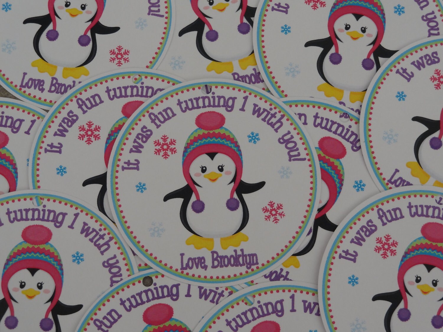 Pretty Penguin Favor/gift Tags for Girls | Etsy