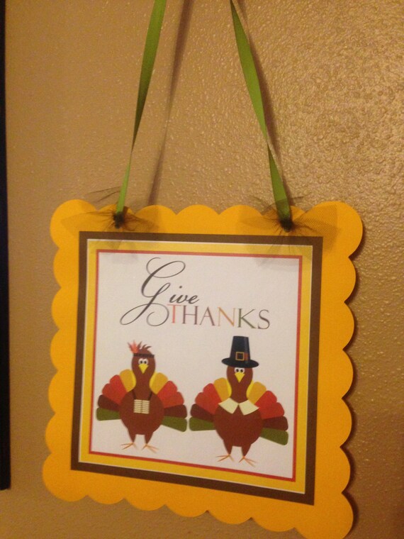 Thanksgiving ~ Turkey Door Sign by CustomParty4U | Catch My Party