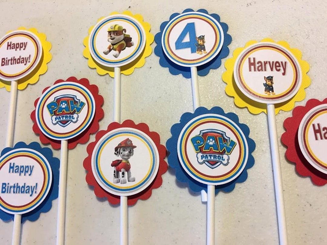 Pup Crew Cupcake Toppers - Etsy