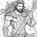 Coloring Pages, 5 Strong Warrior Merman Coloring Pages, Printable ...
