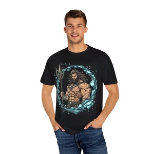 Poseidon Merman T-shirt, Poseidon Greek God of the Seven Seas Design ...
