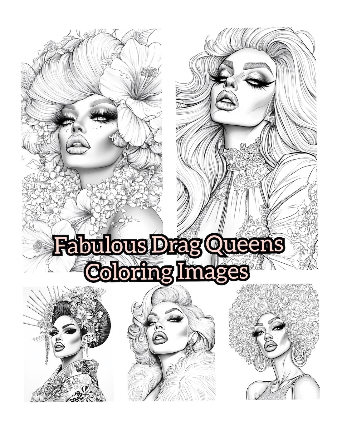 Fabulous Drag Queen Coloring Images, International Costumes and Looks ...