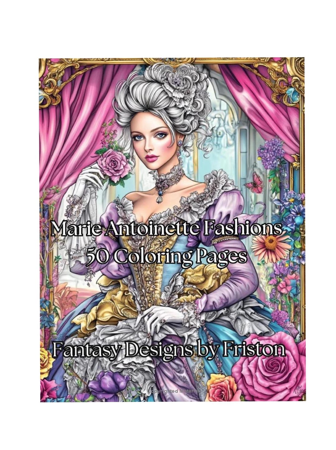 Marie Antoinette Coloring Book for Adults Teens Stress Free Relaxation ...