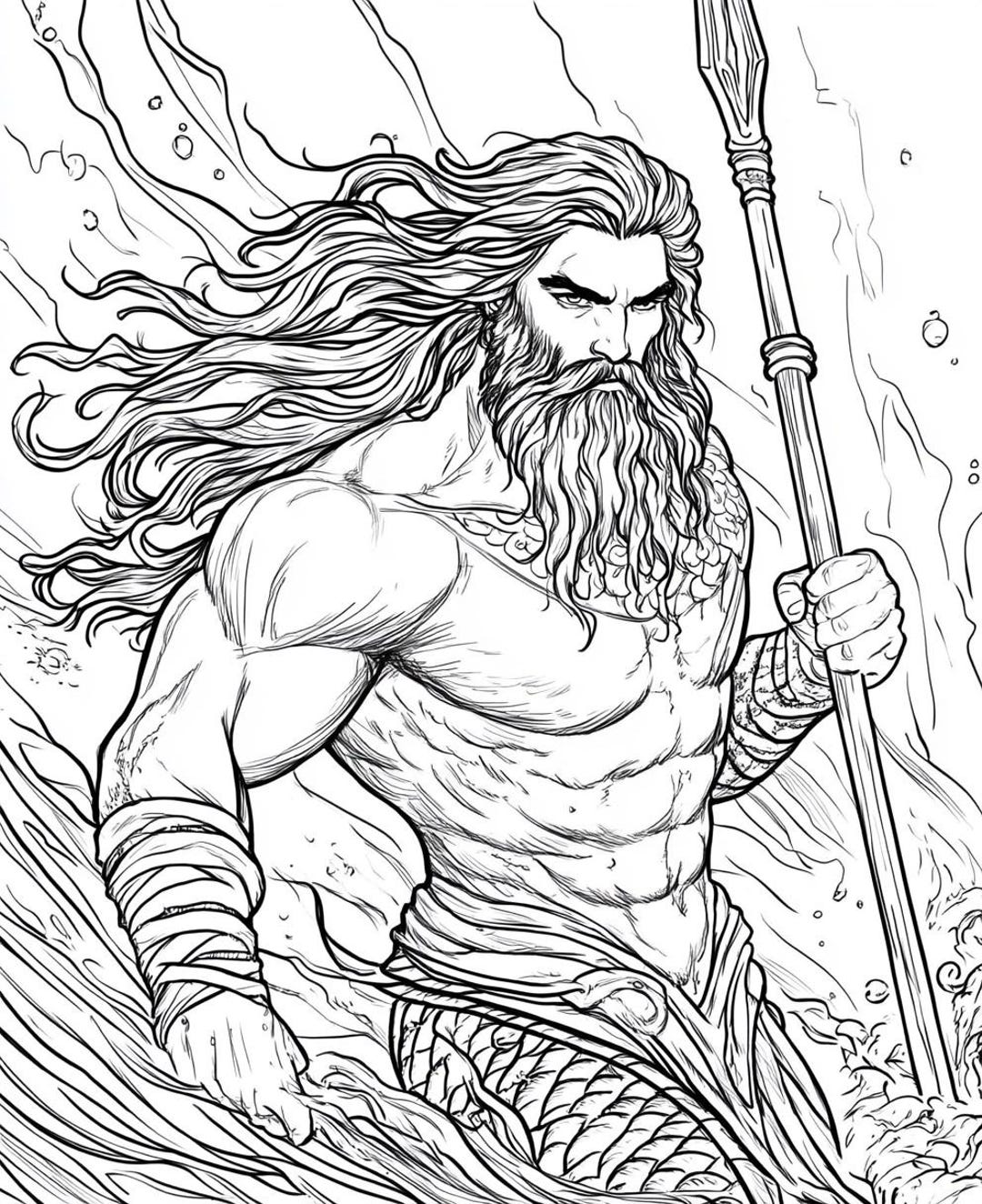 Coloring Pages, 5 Poseidon Coloring Pages, Printable Coloring Page ...