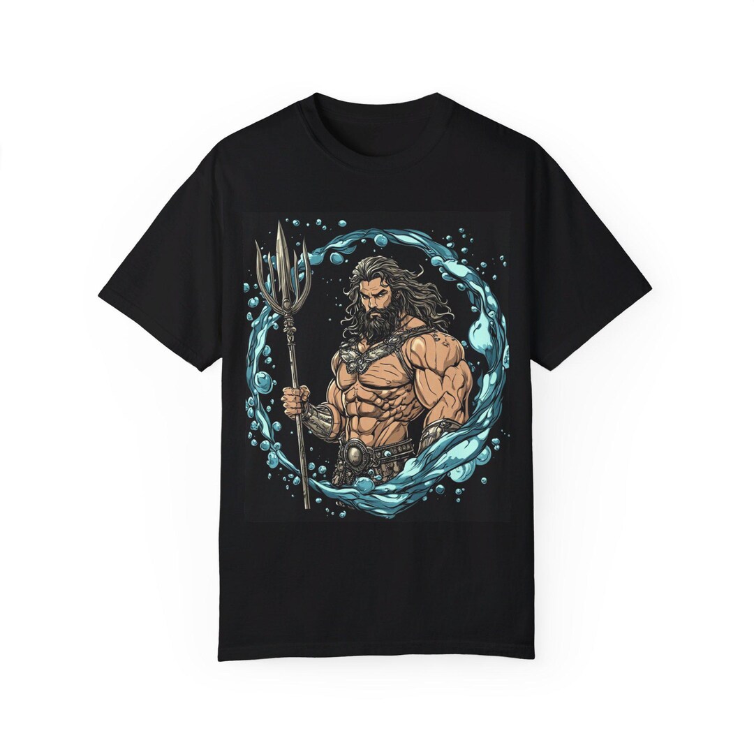 Poseidon Merman T-shirt, Poseidon Greek God of the Seven Seas Design ...