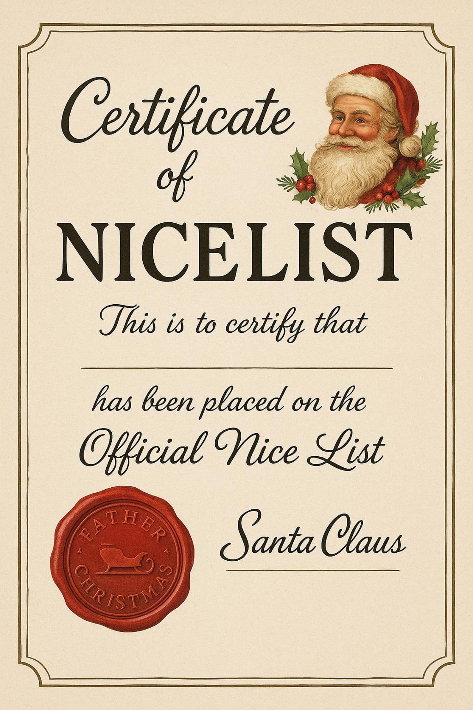 Printable Santa Letter Kit: Christmas Wish List, Nice List Certificate ...