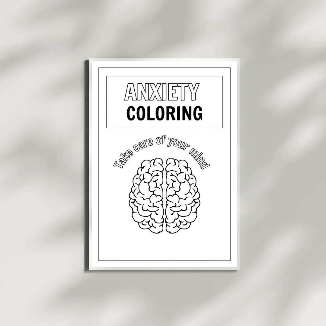 Anxiety Coloring Book | Mental Health Self Care Coloring Pages ...