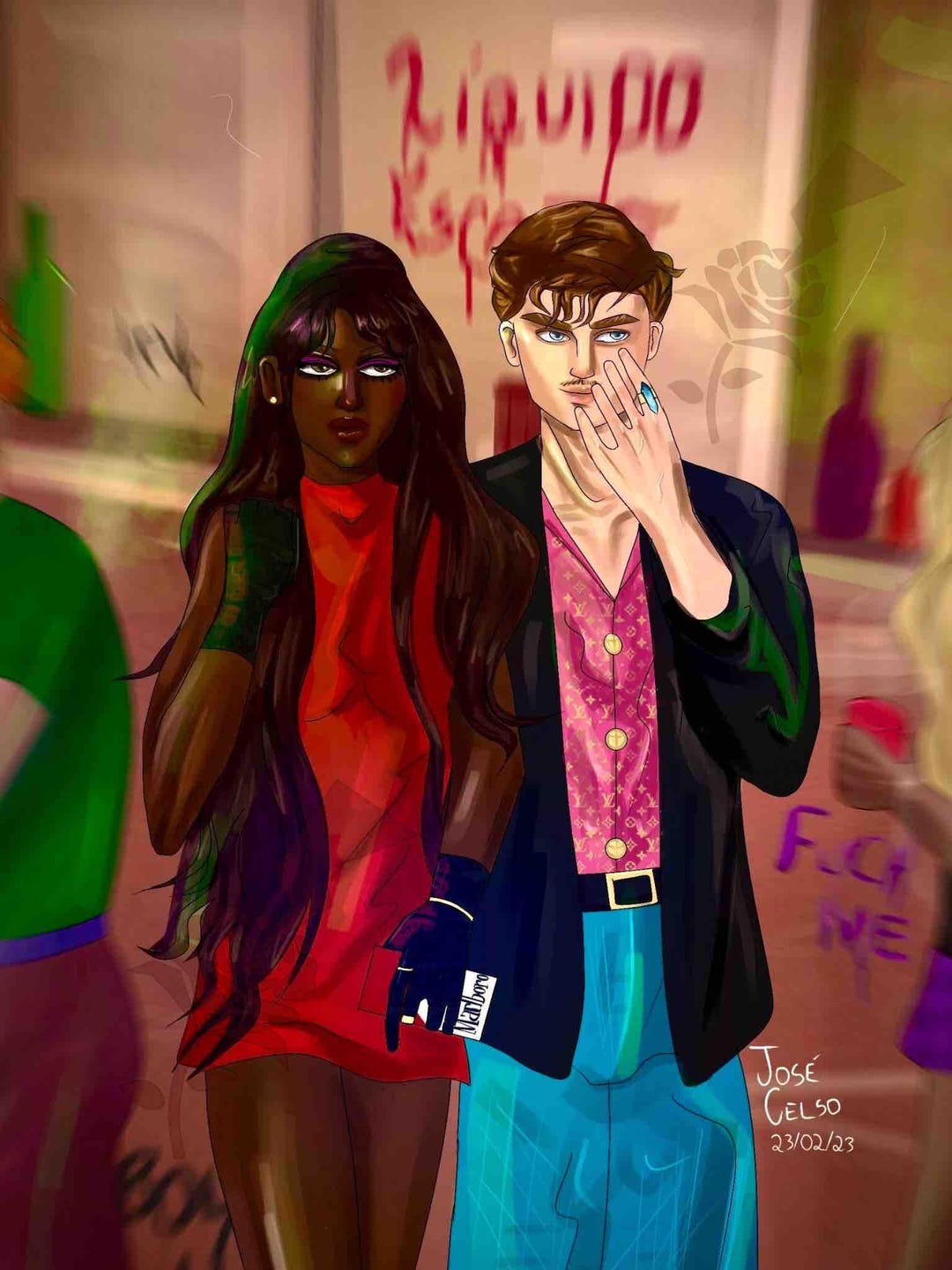 Delly and Alain Digital Portrait of Original Characters | Printable ...