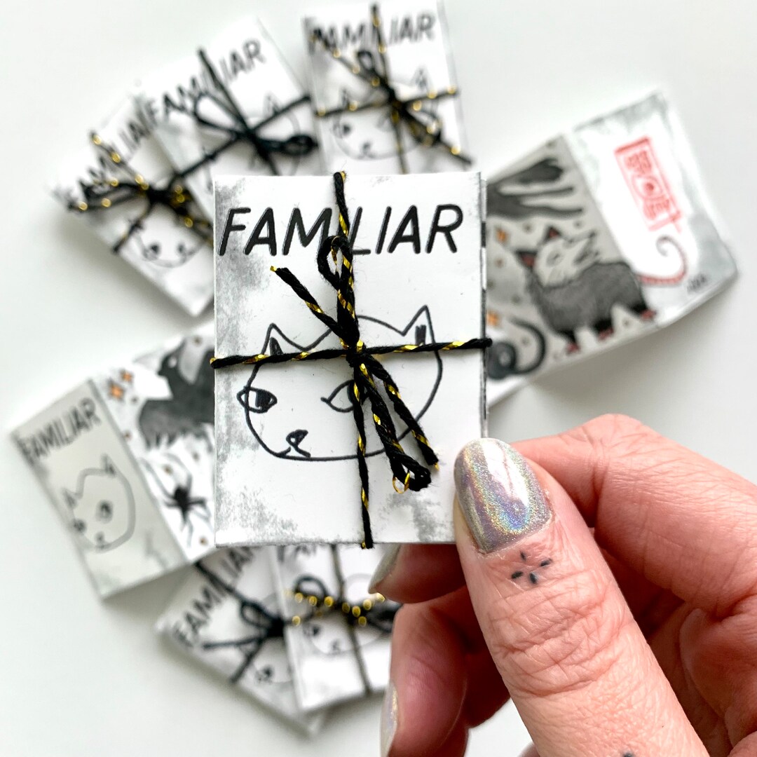 Familiar Accordion Mini Comic Zine Witches Pets Animals Watercolor ...