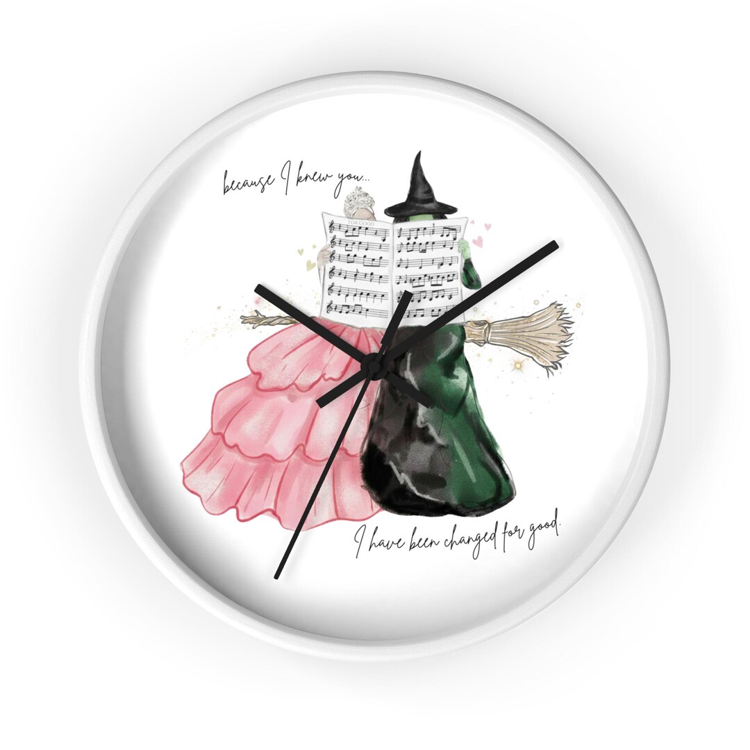 Wicked for Good Clock | Glinda and Elphaba Home Decor - Etsy
