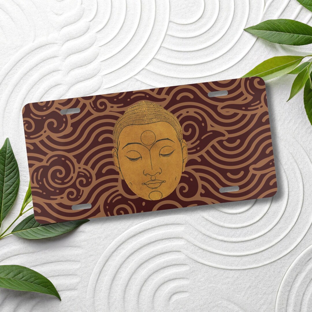 Buddha Car Plate, Spiritual License Plate, Zen Car Decor, Meditation ...