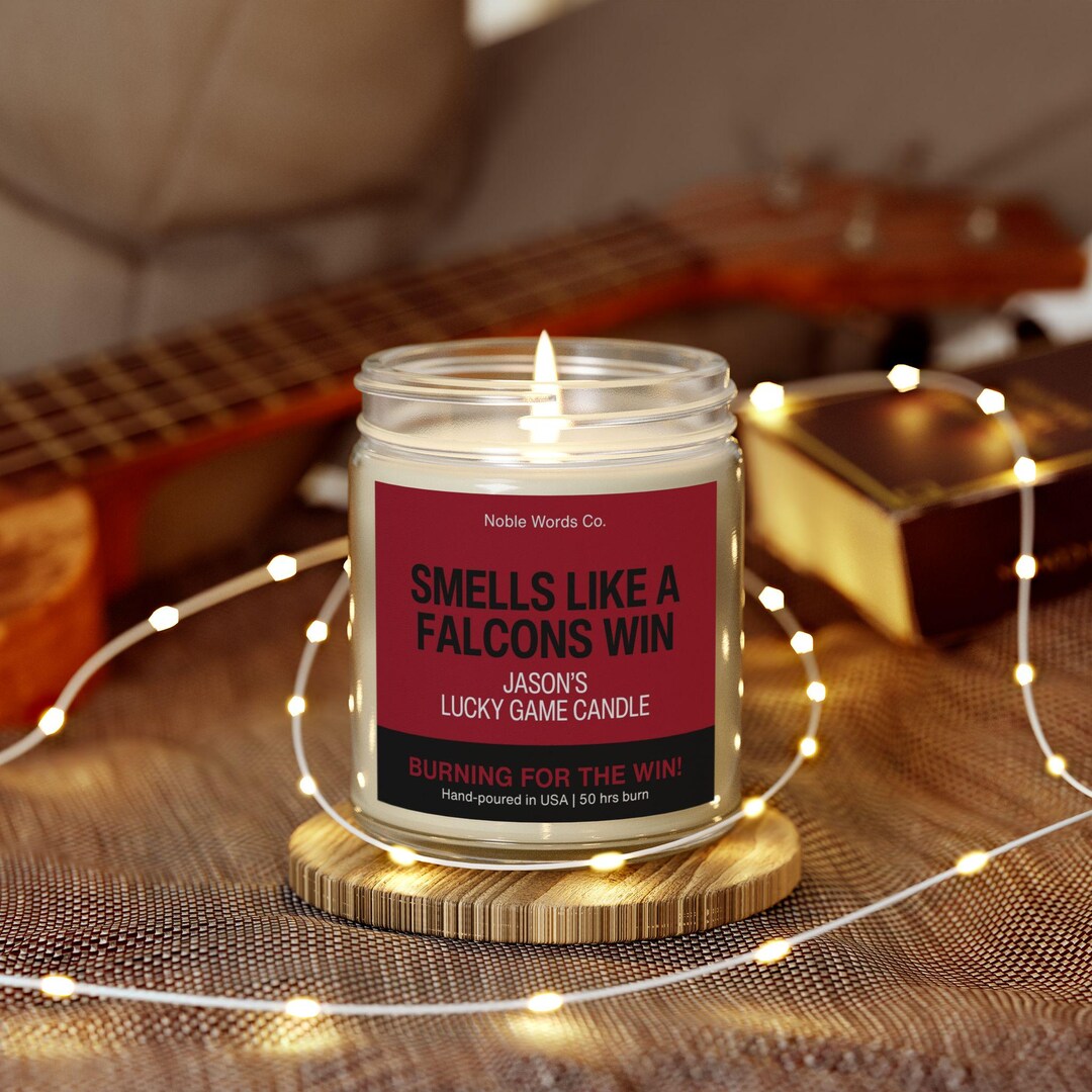 Personalized Falcons Win Candle Custom Atlanta Falcons Gift for Falcons ...
