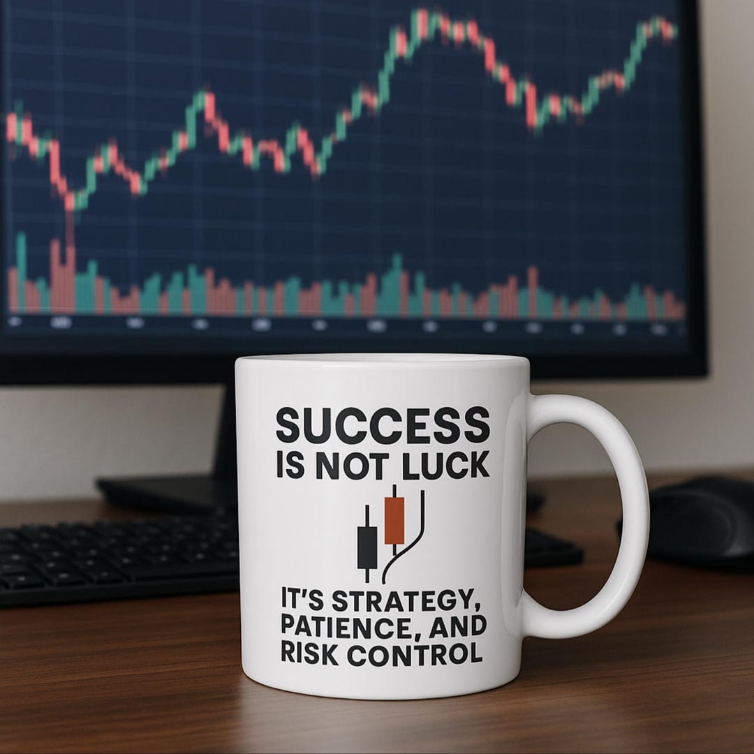 Success is Not Luck – Motivational Trading Mug - Etsy