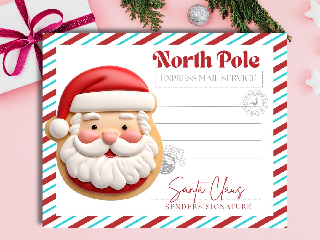 Christmas Postcard Cookie Card Digital Download (PDF Download) - Etsy