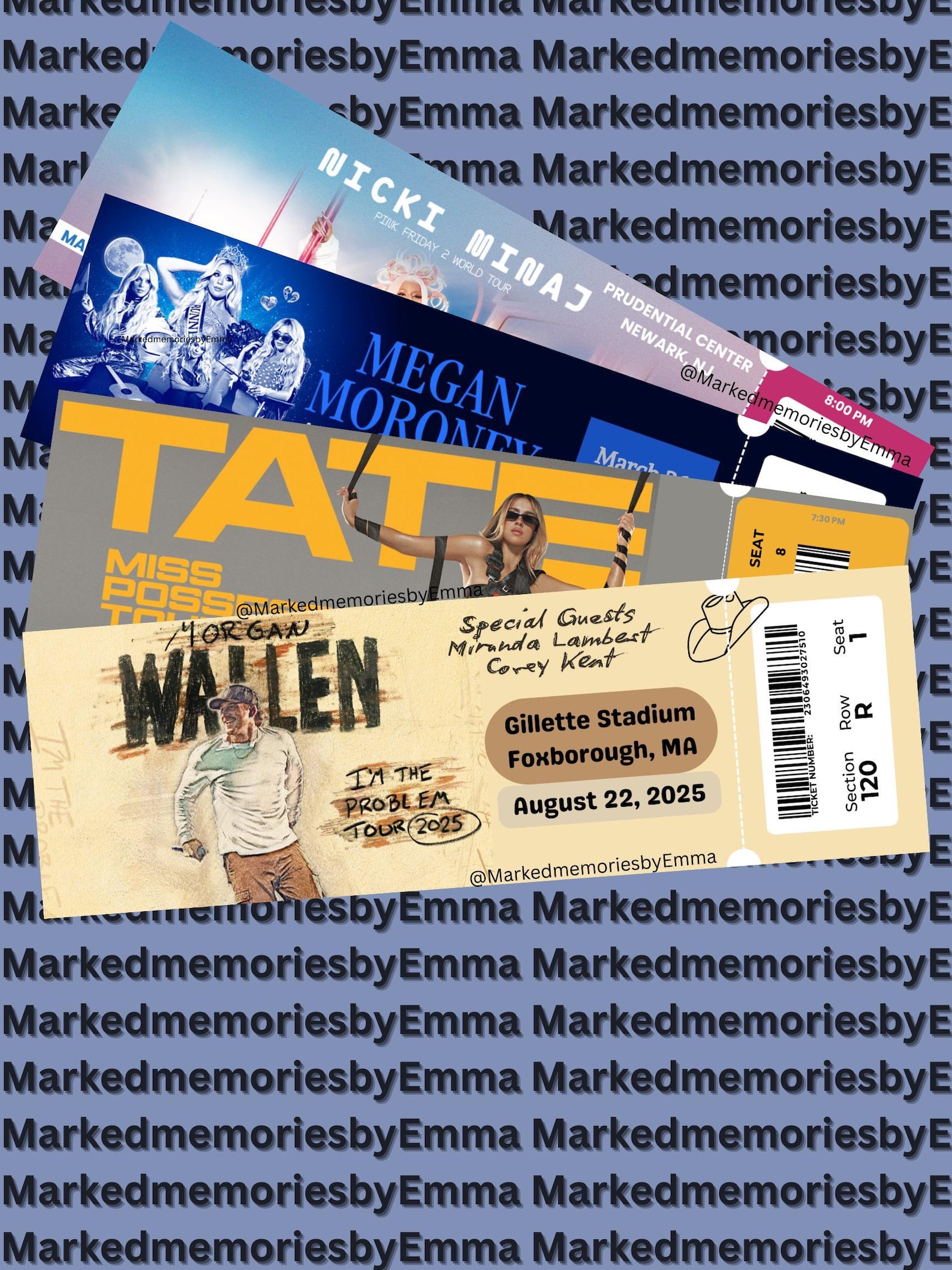 Custom Printable Concert Tickets for a Keepsake Gift for a Music Fan ...