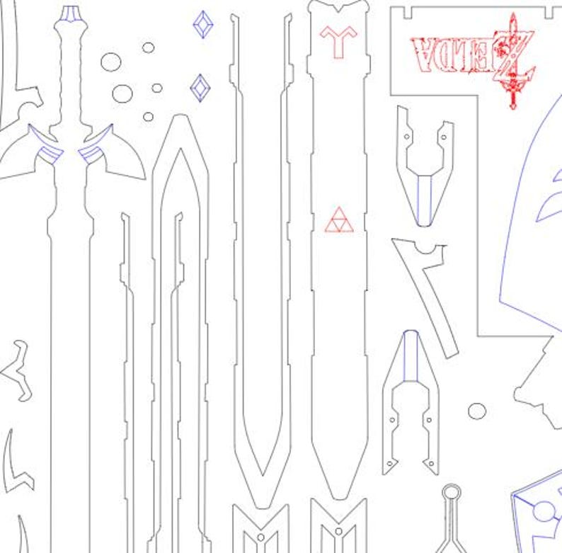 Hylian Shield Laser Cut Files | Legend of Zelda SVG Bundle | Glowforge ...