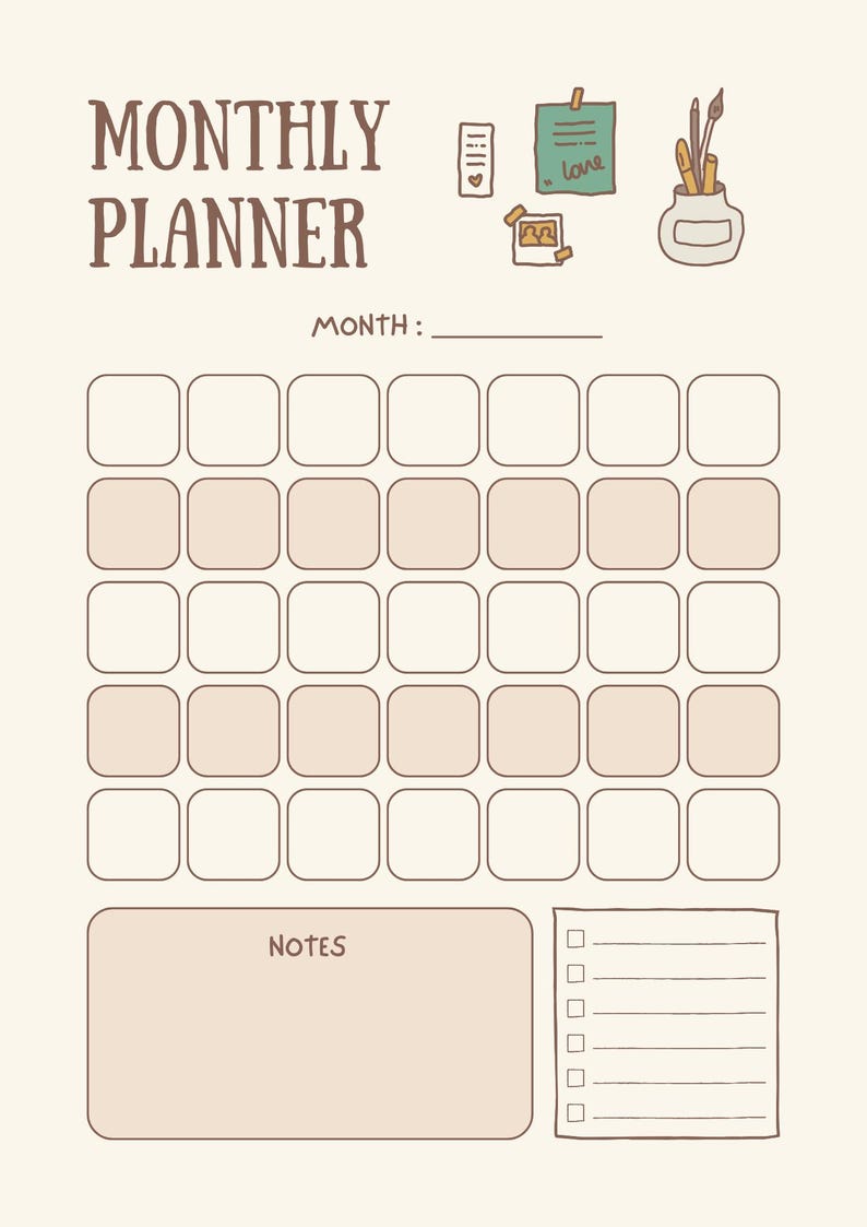 Daily Monthly & Yearly Planner - Etsy