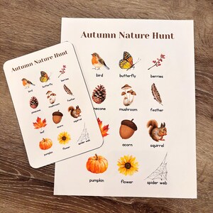 Autumn Scavenger Hunt Printable, Nature Activity for Kids, Instant ...