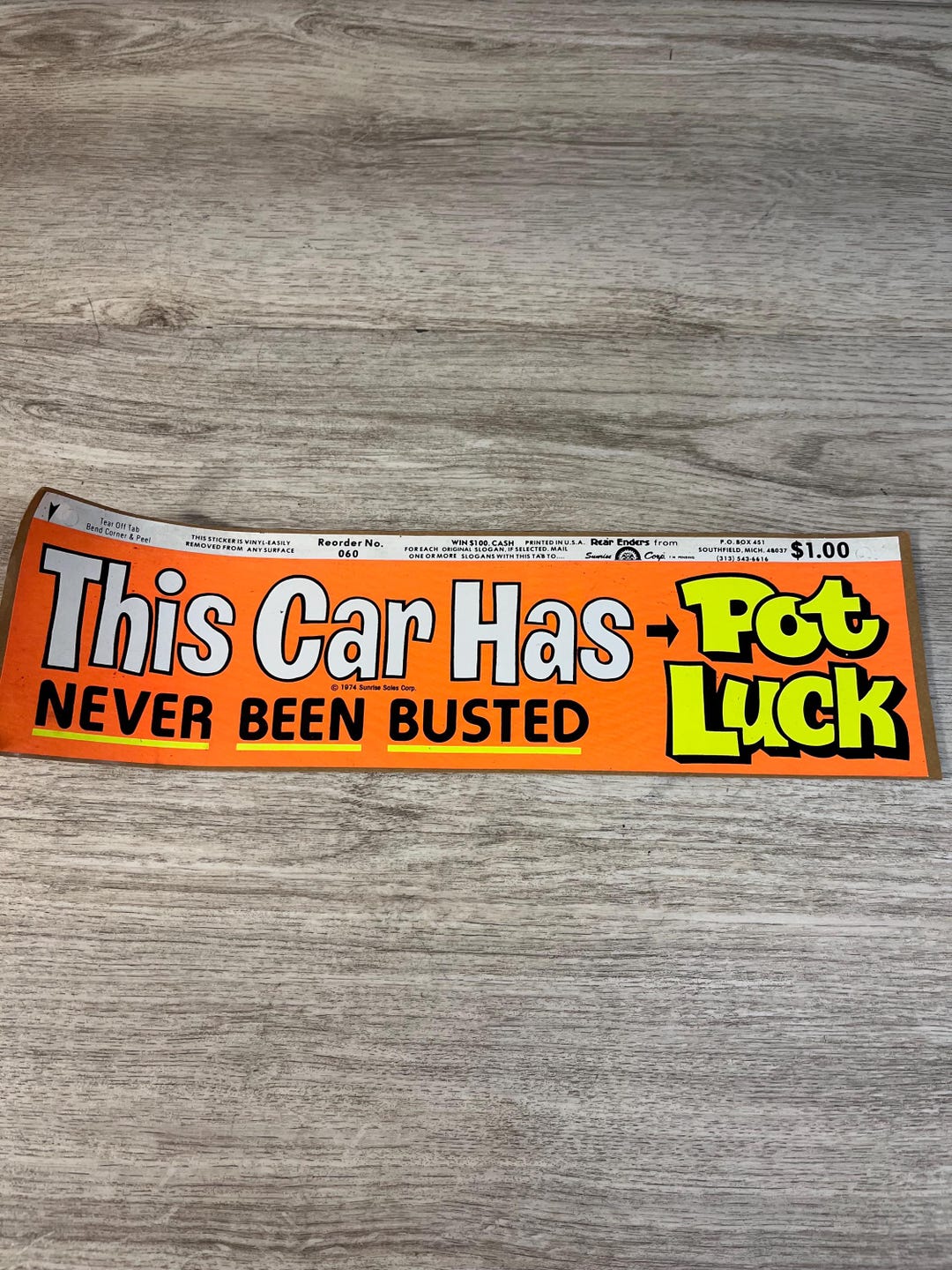 Vintage “pot Luck” Bumper Sticker - Etsy