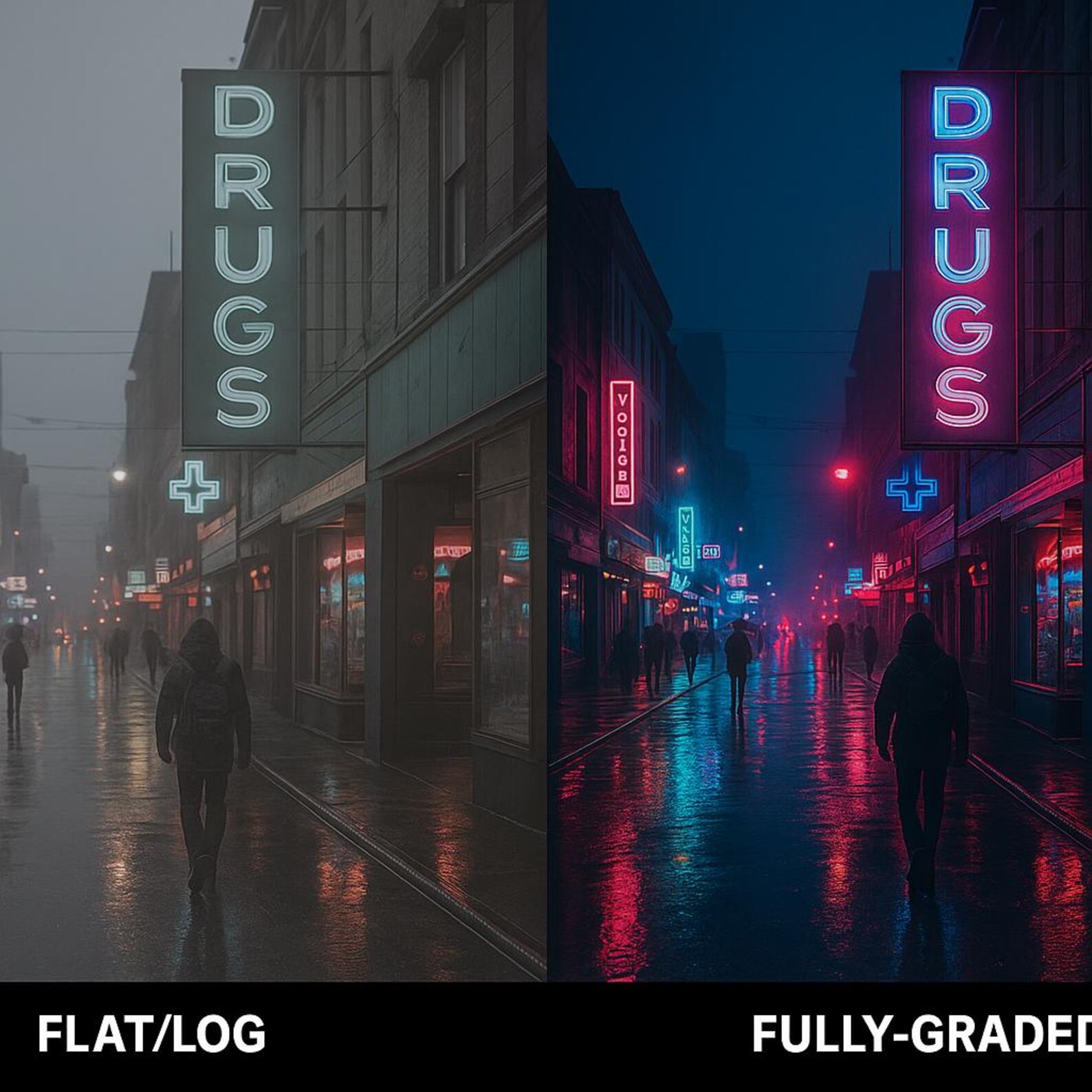 Neon Veins Lut/preset / Pack: Cinematic Color Grading (digital Download ...