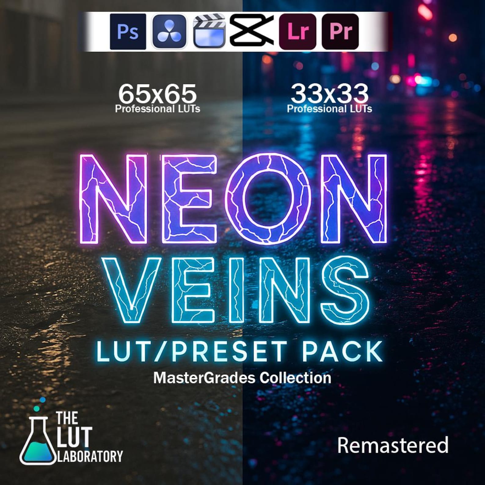 Neon Veins Lut/preset / Pack: Cinematic Color Grading (digital Download ...