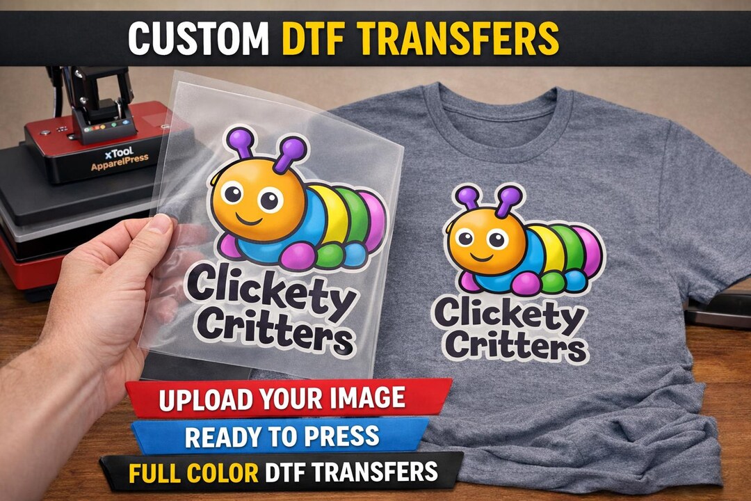 Custom Full Color DTF Heat Transfers | Upload Your Design, Ready to ...