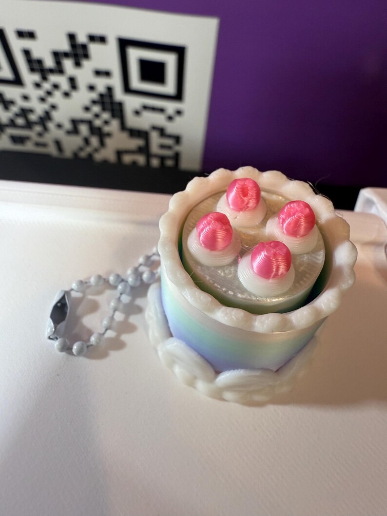 Birthday Cake Clicker Fidget | Mini Cake Keychain | Sensory Toy | Party ...