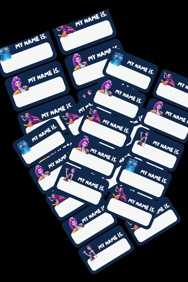 KPOP Huntrix Name Tags - Etsy