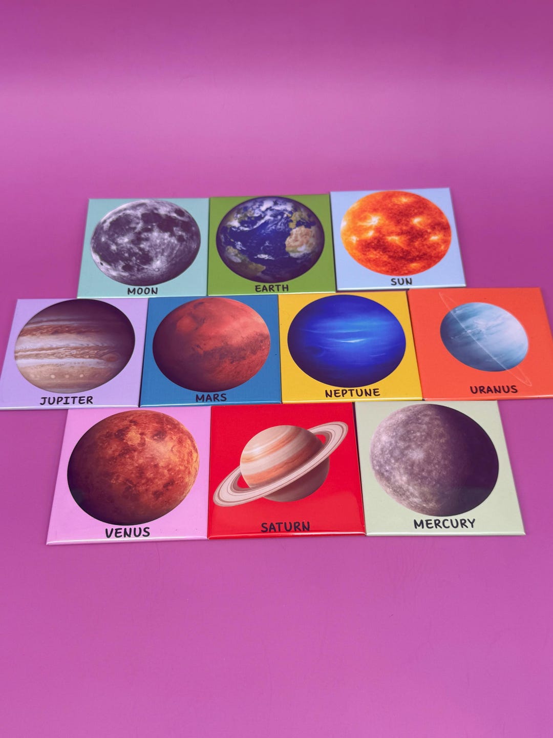 Planet Magnets for Kids | Solar System Montessori Learning - Etsy