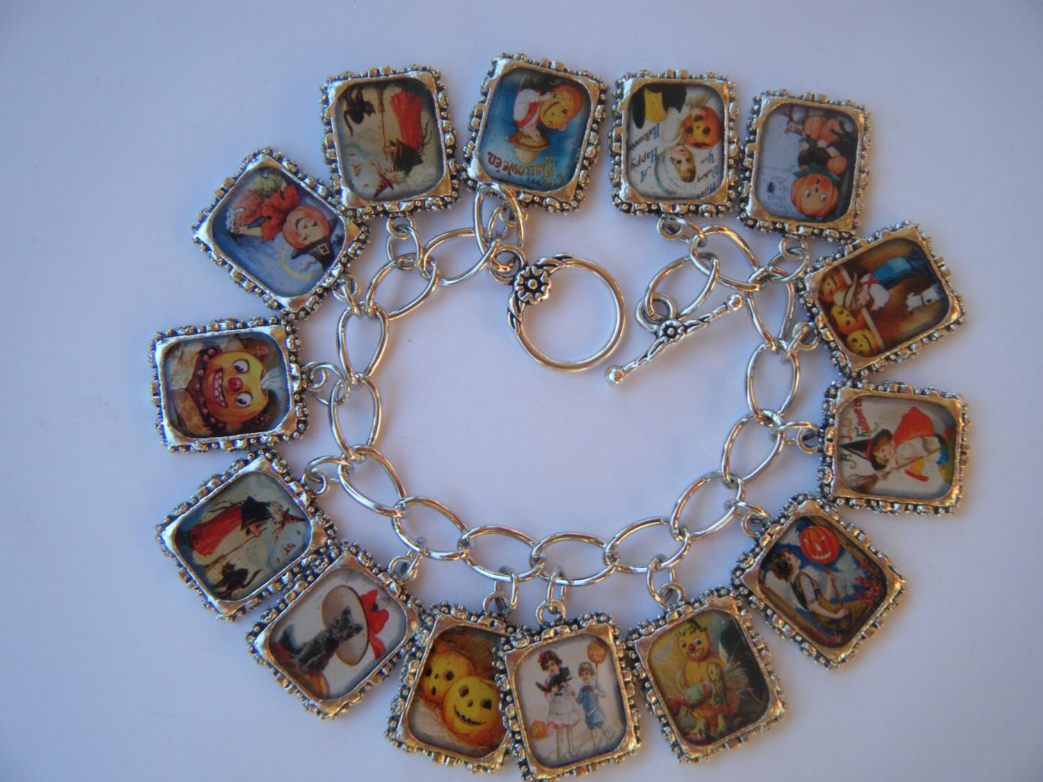 Halloween Altered Art Charm Bracelet - Etsy