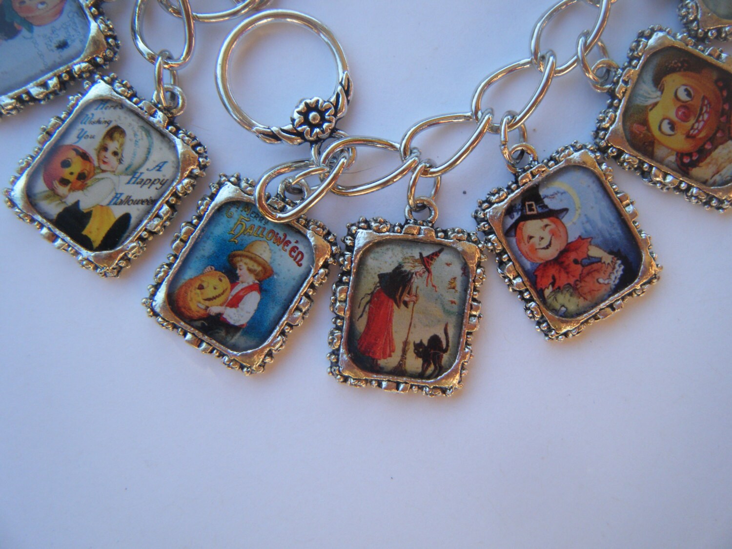 Halloween Altered Art Charm Bracelet - Etsy