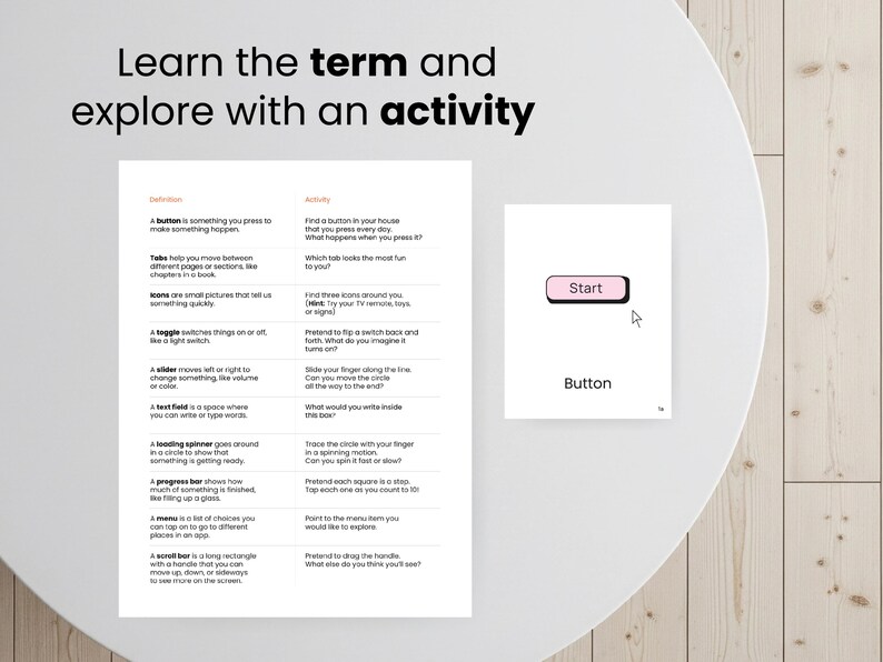 User Interface Printable Flashcards for Kids | Early Tech & Design ...