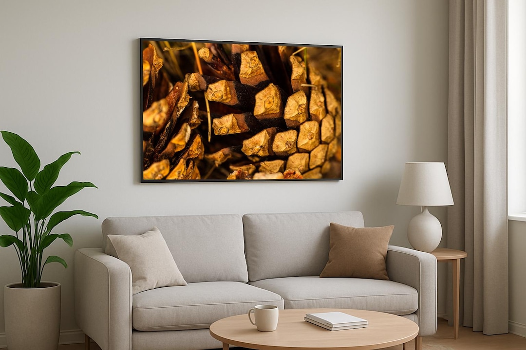 Digital Art Print | Sacred Geometry of a Pine Cone – Macro Wall Art ...