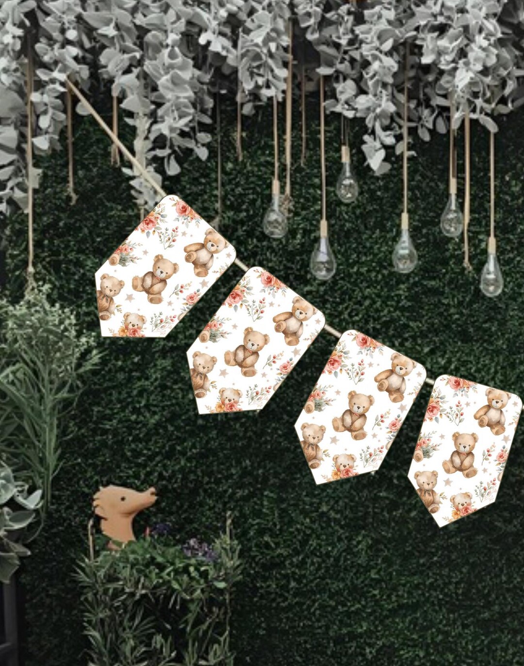 Teddy Bear Garland Banner Printable Garland Party Decor Instant ...