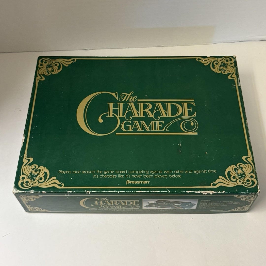 The Charade Game - Board Game 100% Complete 1985 Vintage - Etsy