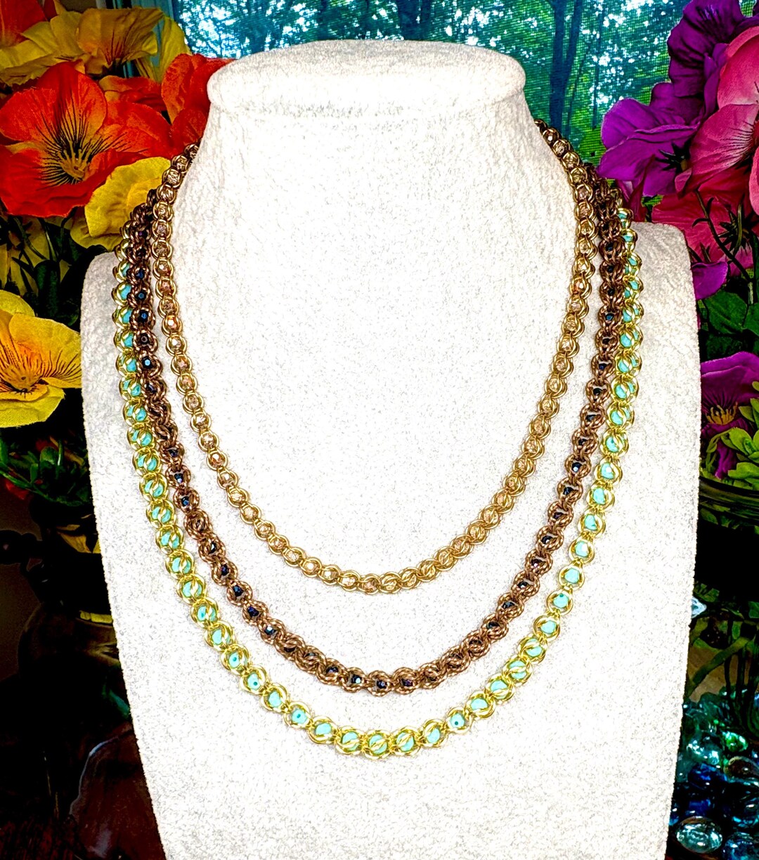 Crystal Captive Inverted Round Chainmaille - Etsy
