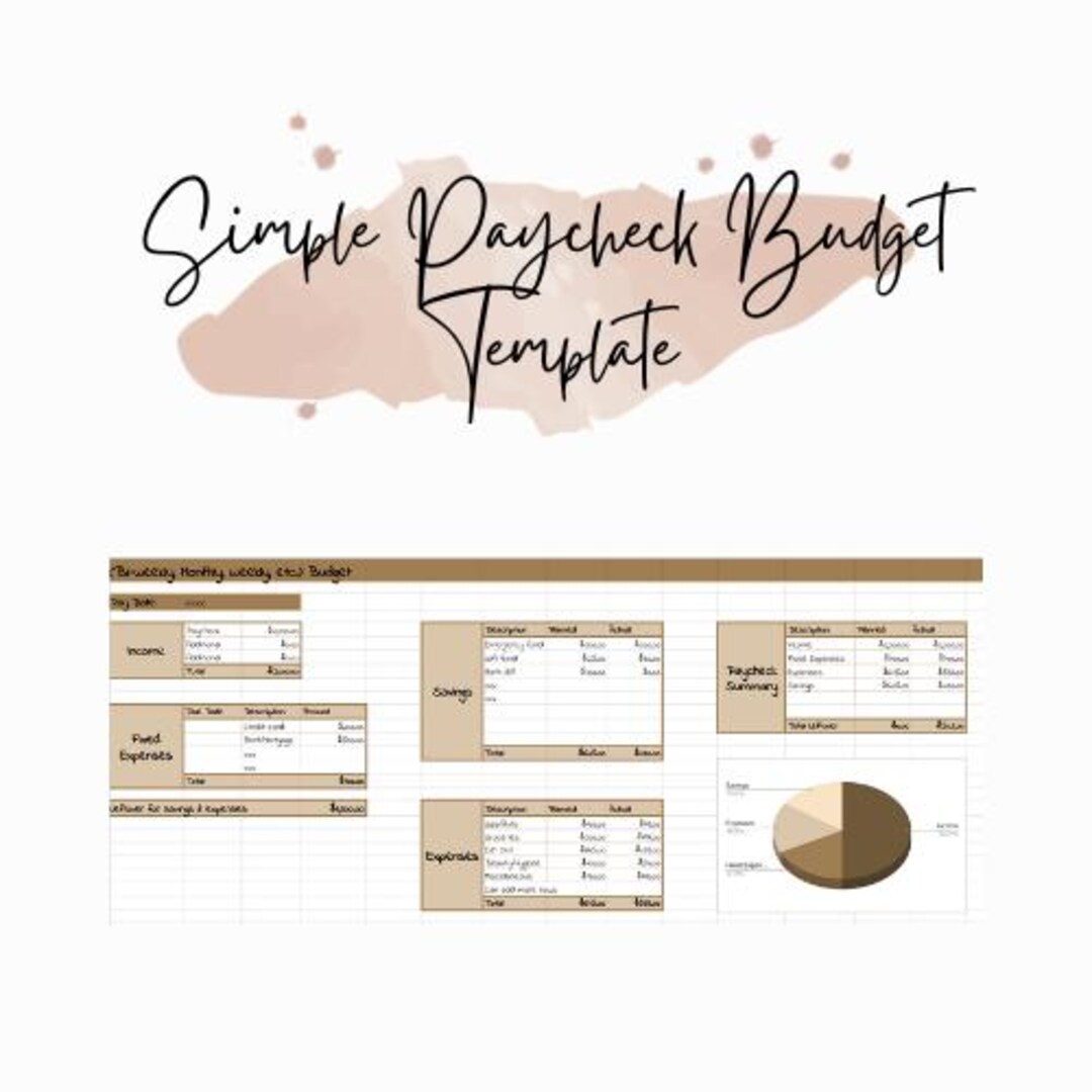 Simple Budget Template | Google Sheets Budget Tracker - Etsy