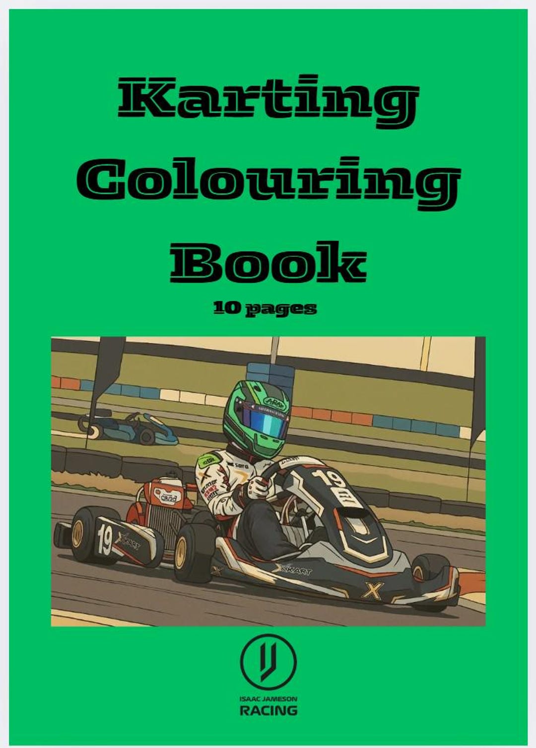 Children's Karting Themed Colouring Book - 10 Pages for Personal Use ...