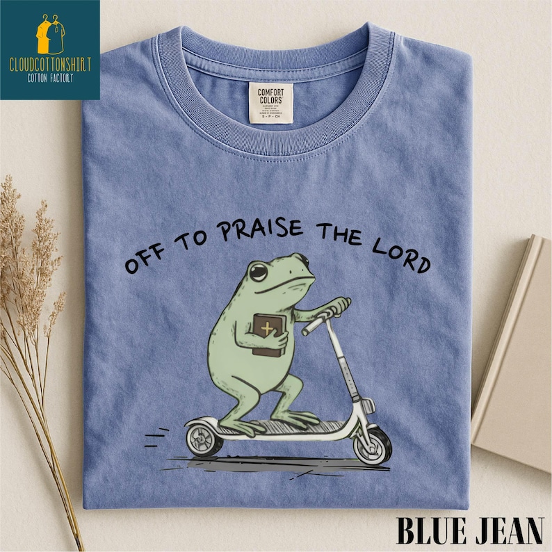 Christian Frog Shirt, off to Praise the Lord Sweatshirt, Bible Study ...