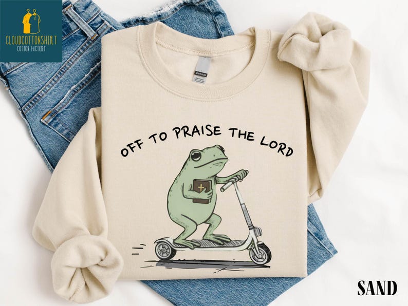 Christian Frog Shirt, off to Praise the Lord Sweatshirt, Bible Study ...