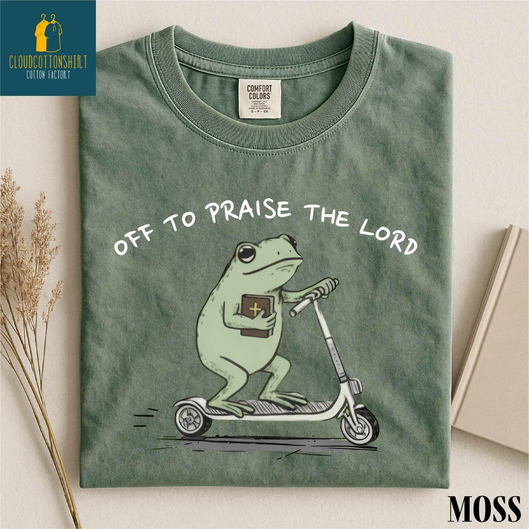 Christian Frog Shirt, off to Praise the Lord Sweatshirt, Bible Study ...