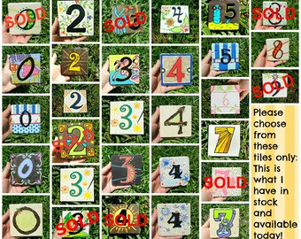 Hand Painted Numbers - Etsy