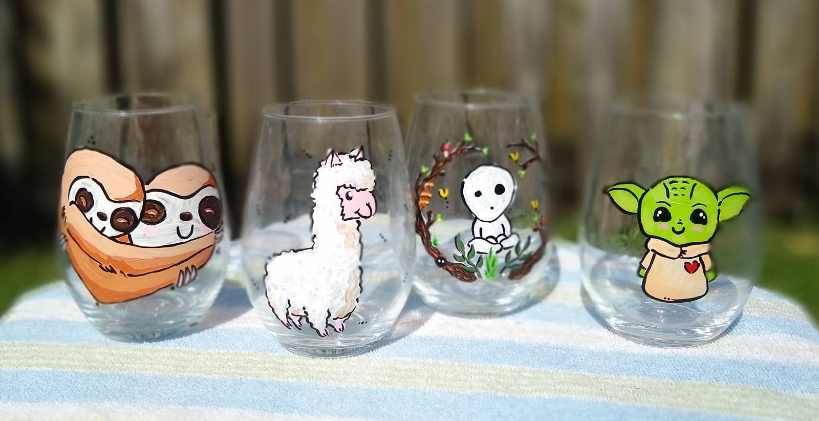 Hand Painted Glasses | Etsy