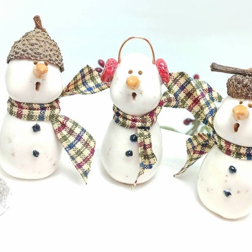 Whimsical Pottery Snowman 1 Piece Primitive Ceramic - Etsy