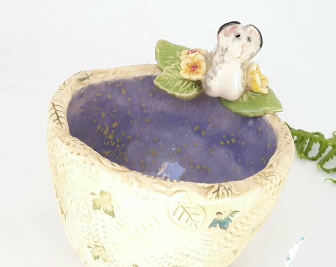 Opossum Possum Pottery Succulent Planter Gift Ceramic Vase Flower Pot ...