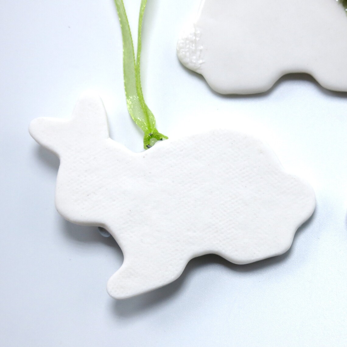 Ceramic Rabbit Ornament Bunny Theme 1st Christmas Tree Decor - Etsy